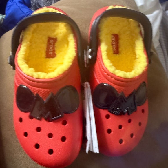 Disney | Shoes | Disney Red And Black Mickey Mouse Crocs | Poshmark